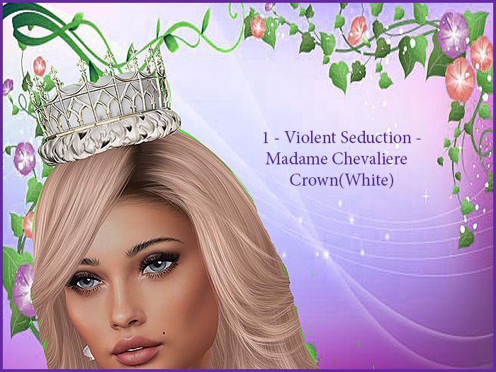 Second Life Marketplace - Violent Seduction - Madame Chevaliere Crown (White)